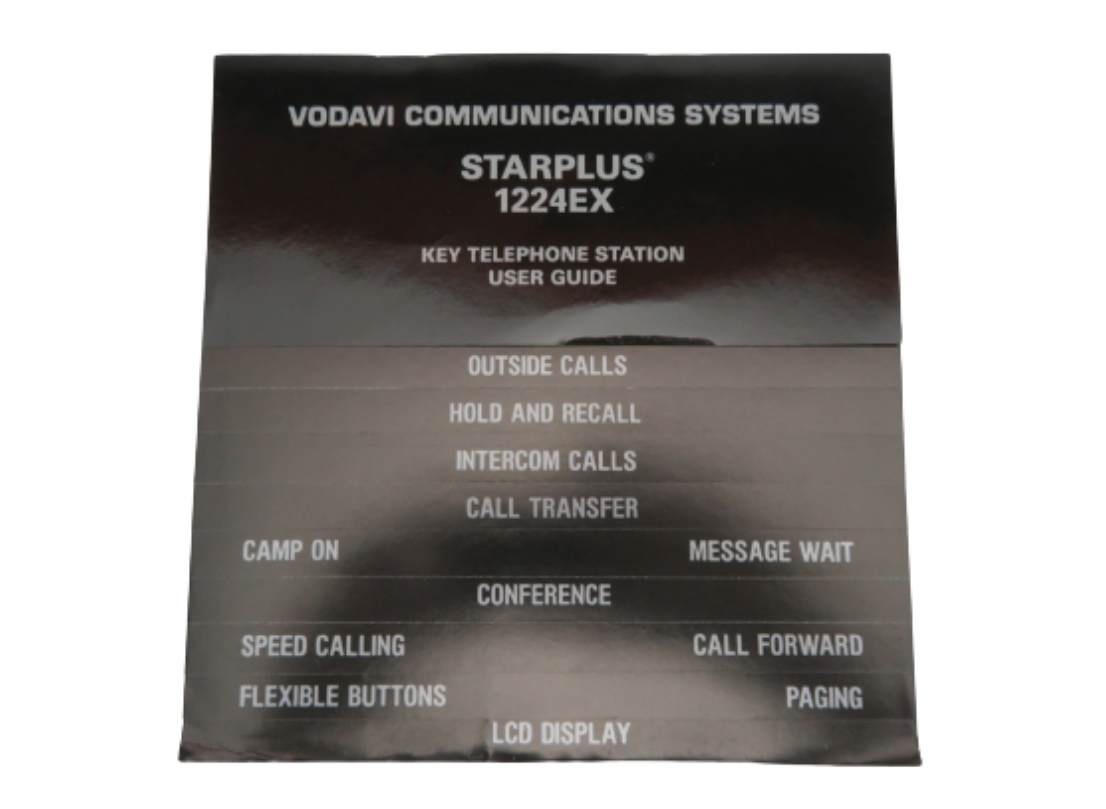 Vodavi SP1252-00 Starplus 1224EX Key Telephone Station User Guide ...