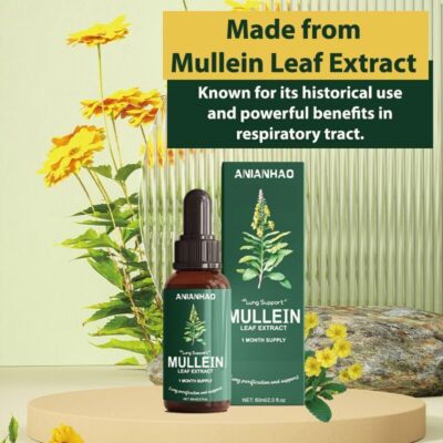 Mullein Leaf Extract Drops 60ml Lung Cleanse Respiratory Herbal Drop ...