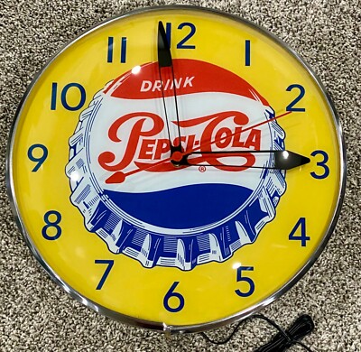 Pepsi Pepsi Cola Lighted Soda Advertising Clock Free Shipping | eBay