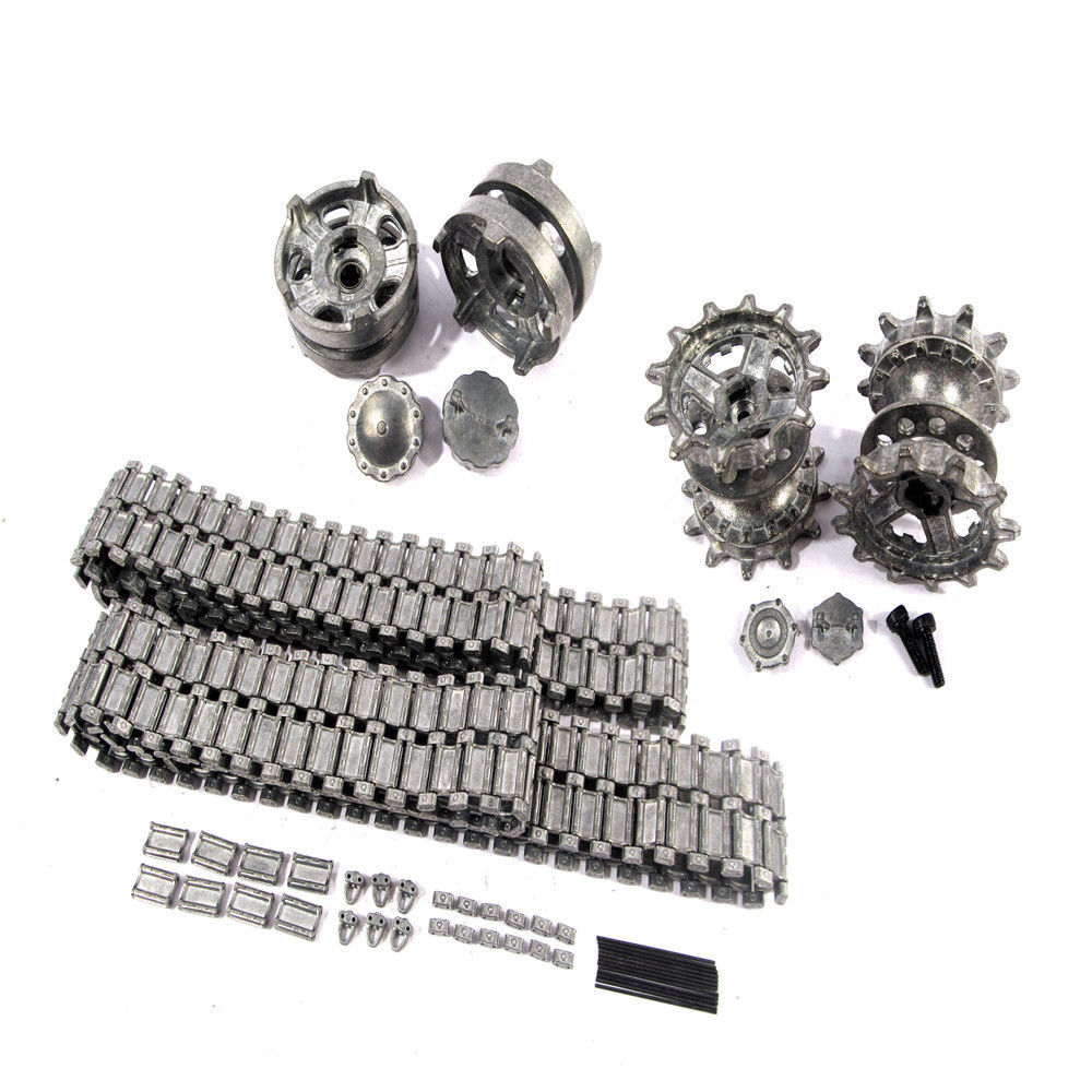 Mato Metal Tracks Set Sprockets For 1/16 Heng Long 3938 RC RUSSIAN T90 ...