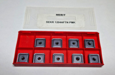 9 x MERIT SEKR 12 04 AFTN PMK CARBIDE MILLING INSERTS | eBay