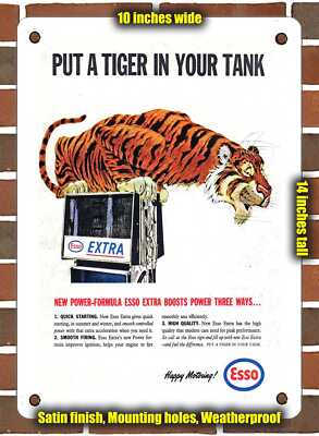 Metal Sign - 1964 Put a Tiger in Your Tank Happy Motoring Esso - 10x14 ...