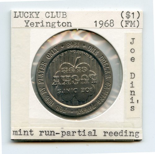 1.00 Token from the Lucky Club Casino Yerington Nevada FM 1968 | eBay