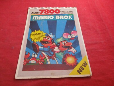 Mario Bros. by Nintendo Atari 7800 Vidpro Display Card ONLY Luigi's ...