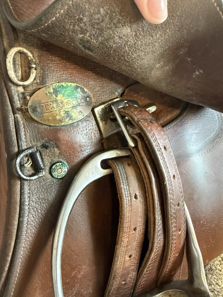 18” Texas Polo English Polo/All Purpose Saddle Set with Pad and Girth ...