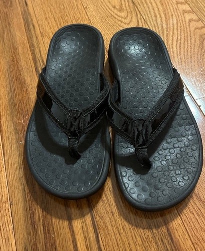 Vionic Black Orthaheel Flip Flops Sandals Womens 6 Comfort | eBay