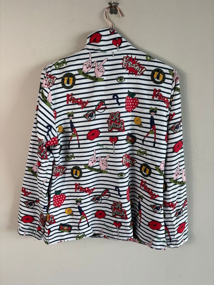 Rosalita Mc Gee Womens Duncanville Jacket Unico Black White Size XL | eBay