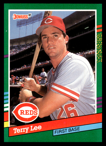 1991 Donruss Terry Lee #752 Cincinnati Reds Rookie MLB Baseball Base ...
