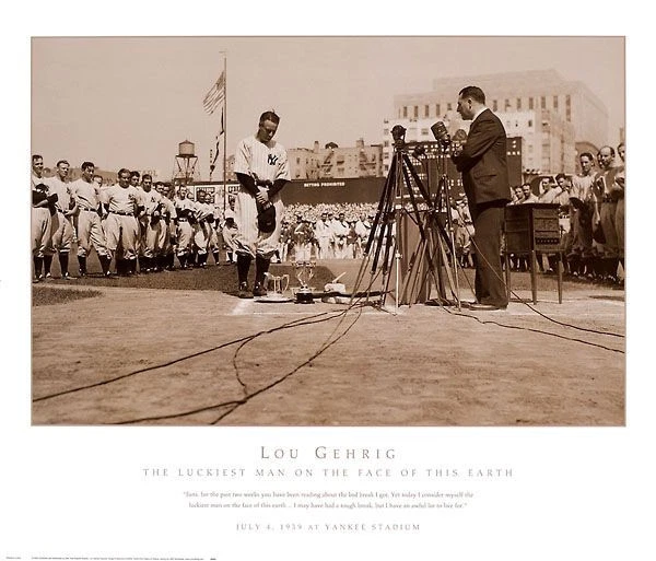 Lou Gehrig Speech Poster