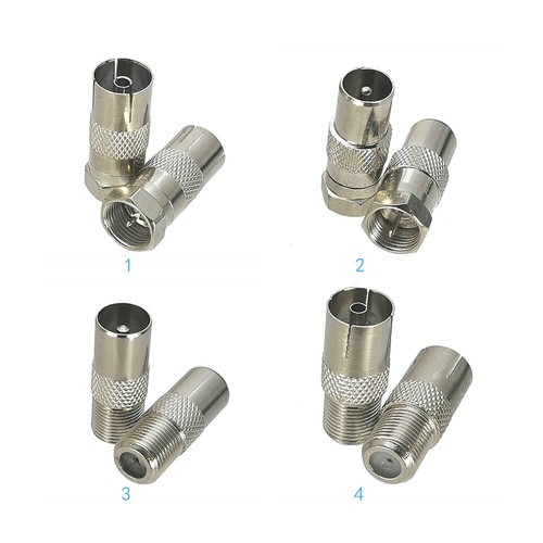 1pce Adapter F TV to IEC PAL DVB-T Male plug & Female jack RF Coaxial ...