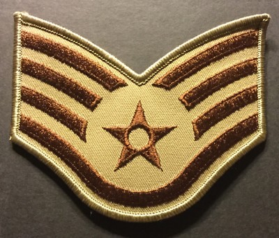 USAF STAFF SERGEANT SSgt E-5 DCU DESERT 4” Rank Patch Air Force ...