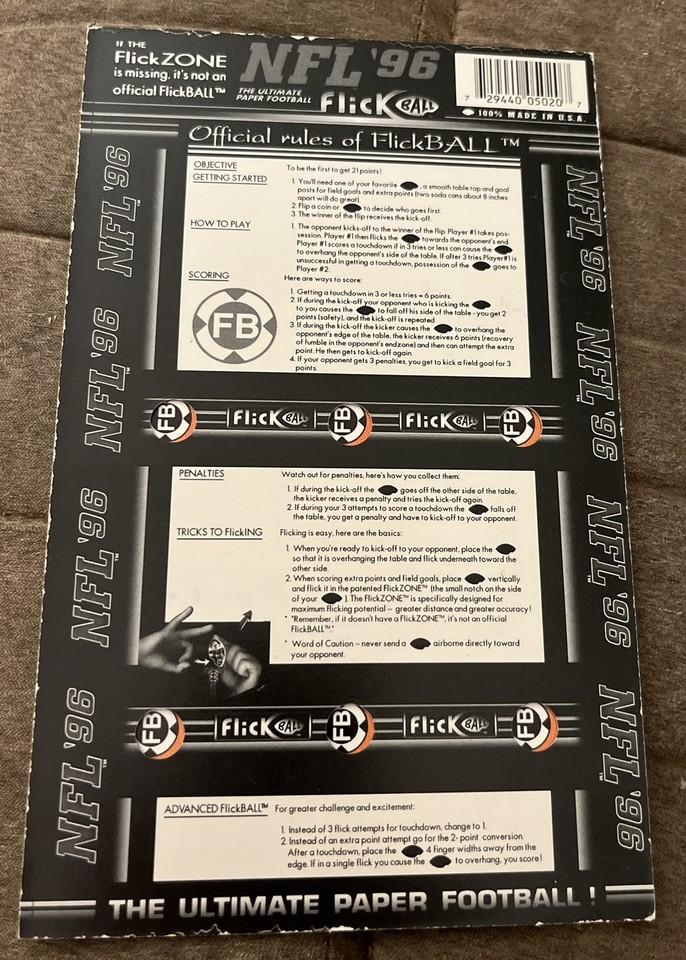 NFL '96 Flick Ball Dallas CowboysAIKMAN, SANDERS, SMITH Moose Woodson ...