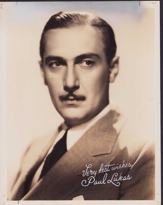 8x10 Vintage DW Photo Movie Star Actor Paul Lukas Photo by Roman ...