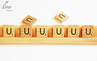 8 x Scrabble Tiles letter U wooden tile Weddings Craft scrap booking | eBay