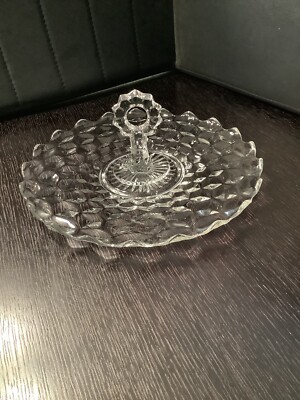 Fostoria American 12 Inch Sandwich Plate with Center Handle | eBay