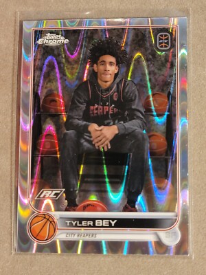 Tyler Bey RC 2023 Topps Chrome Overtime Elite Refractor Wave City ...