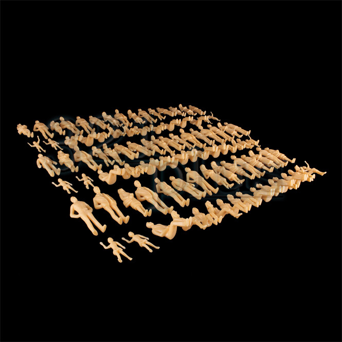 100 pcs G Scale Architectural Human Figures Sitting Standing 1:25 1:24 ...