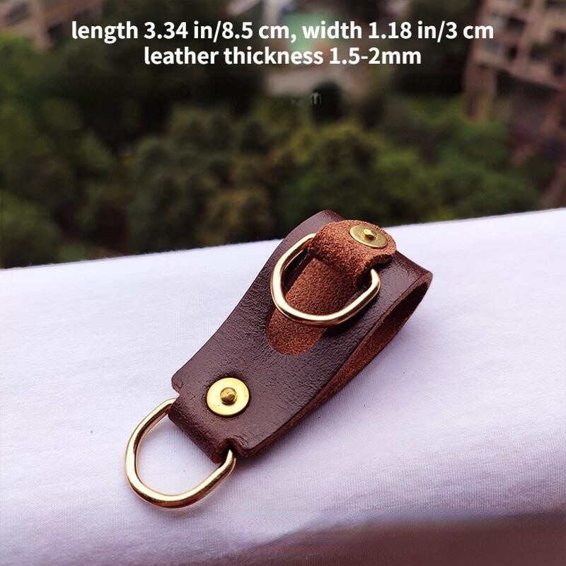 Leather Belt Keychain Clip Belt Loop Car Key Ring Holder with Snap Hook ...