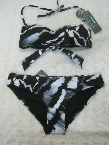BRAS N THINGS BLUE RUBY BIKINI BLACK & WHITE ANIMAL PRINT TOP 12 ...