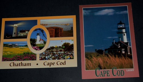 VTG PAIR, PA/MA Postcards "Lighthouses - Cape Cod & Erie," (4" x 6") S ...