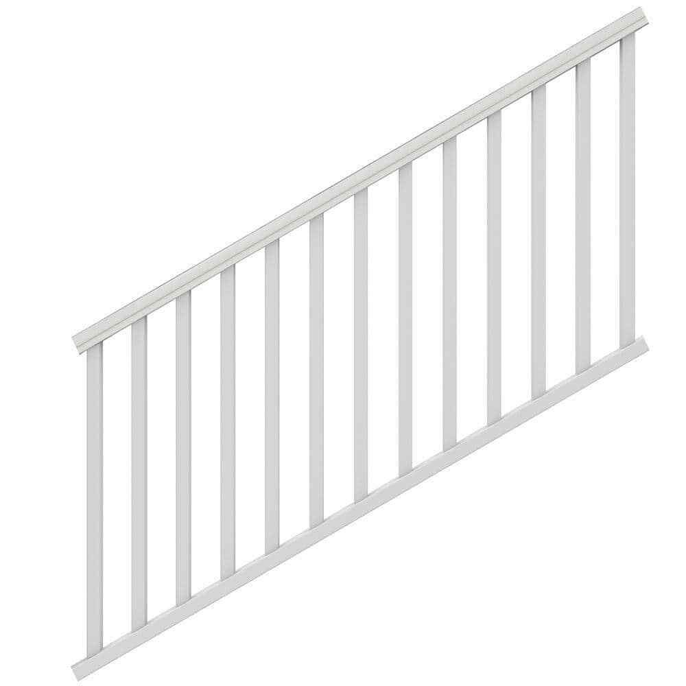 Veranda Traditional Rail Kit White Porch Patio Vinyl Deck Railing 8 ft ...