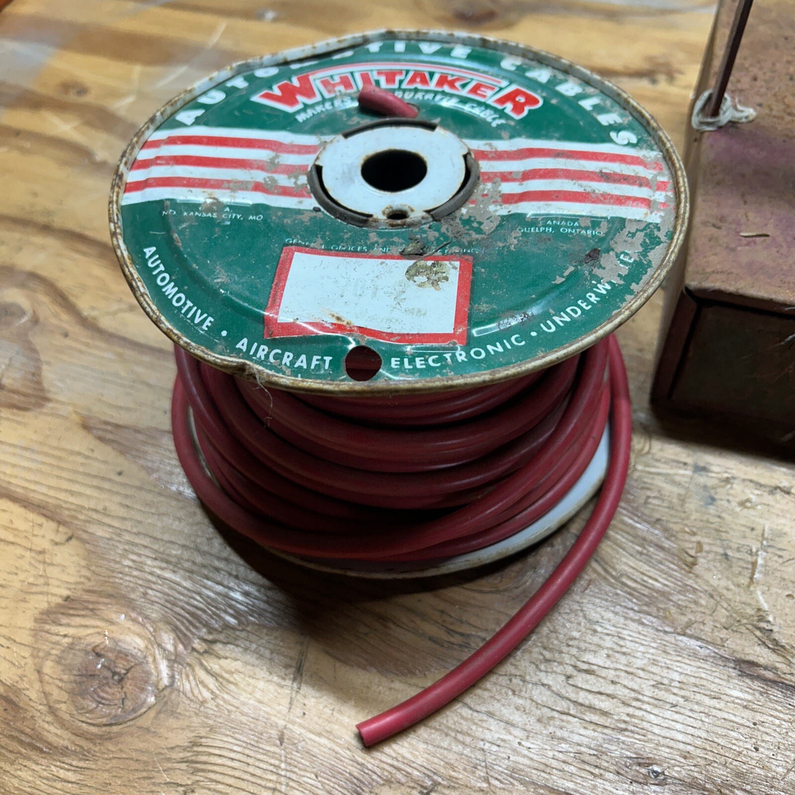 VINTAGE WHITAKER AUTOMOTIVE CABLES DISPLAY DISPENSER CABINET TOOL AND ...