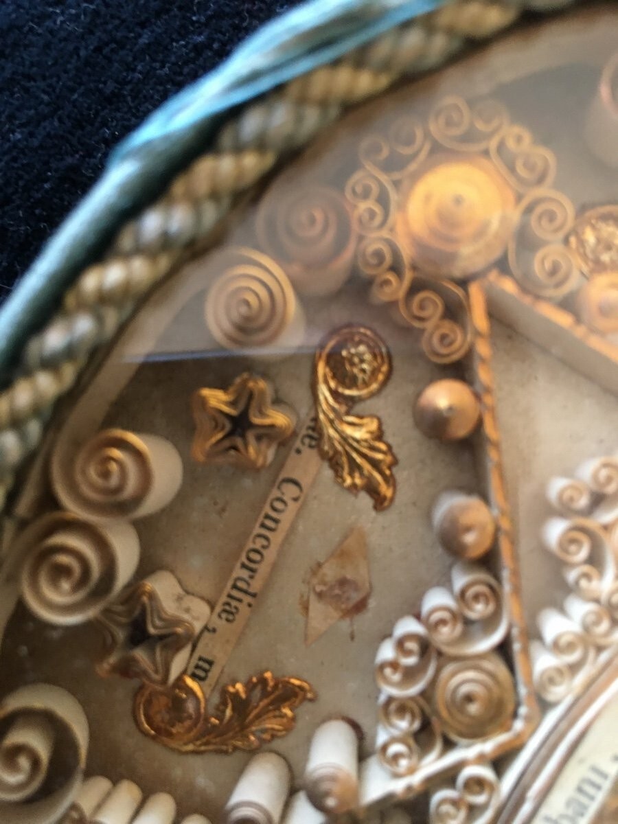 Antique Unique Round Reliquary & Relics Old Religious Collectible 18th ...