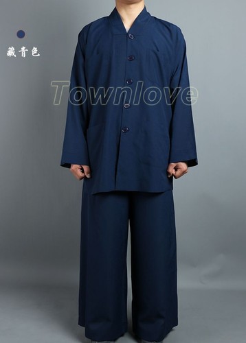 Unisex Buddhist Zen Clothing Shaolin Uniforms Monk Kung Fu Martial Arts ...
