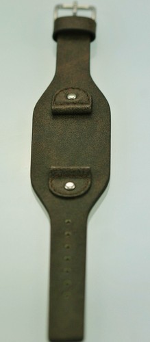 Unisex One Piece Stainless Steel Brown Replacement Wide Cuff Watch Band ...