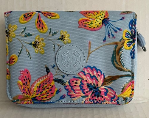 Kipling Tops Mini Wallet Zip Snap Card Case Polyester Floral Excellent ...