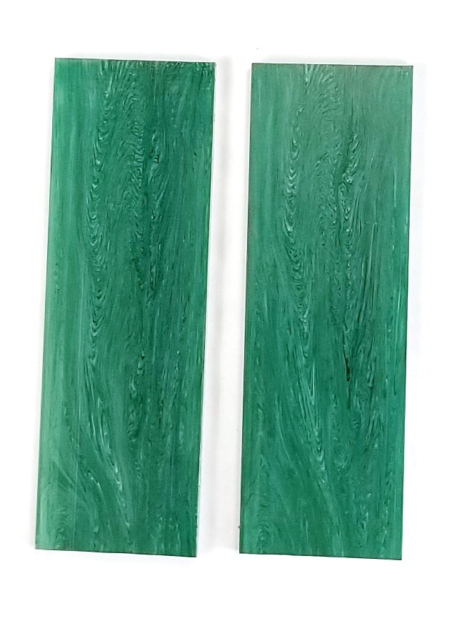 2 Pieces 1/8" GREEN JUMA GEM KNIFE / GUN Handle Scale Material 6 x 2 x ...