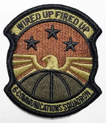 Air Force 6th Communications Squadron Hook Back Spice Brown Patch | eBay