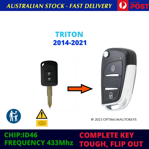 Mitsubishi Triton remote key flip style tough 2014-2021 | eBay Australia