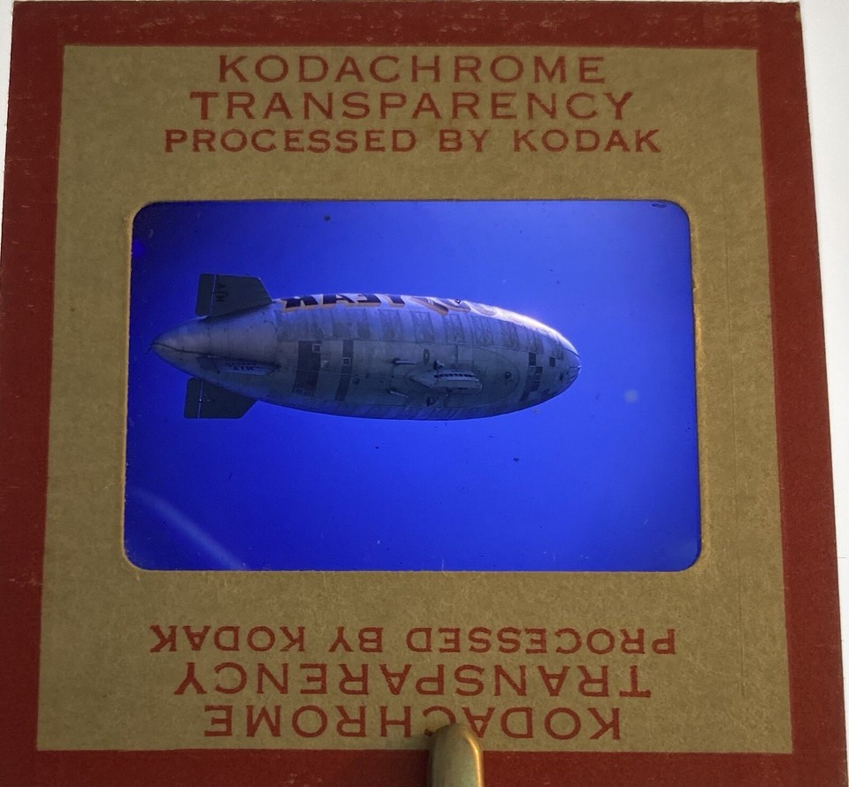 1950s-35mm Slide For Photo-Good Year Blimp Zeppelin Flying Airship B486 ...