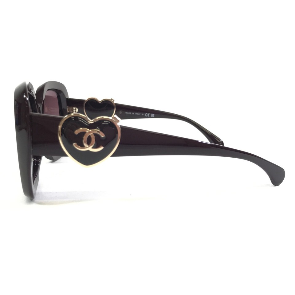 CHANEL Sunglasses 5518-A c.1461/S1 Burgundy Square Gold Mirrored Clasp ...