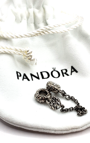 Authentic PANDORA 925 Heart Family Tree Safety Chain 799293C00 | eBay