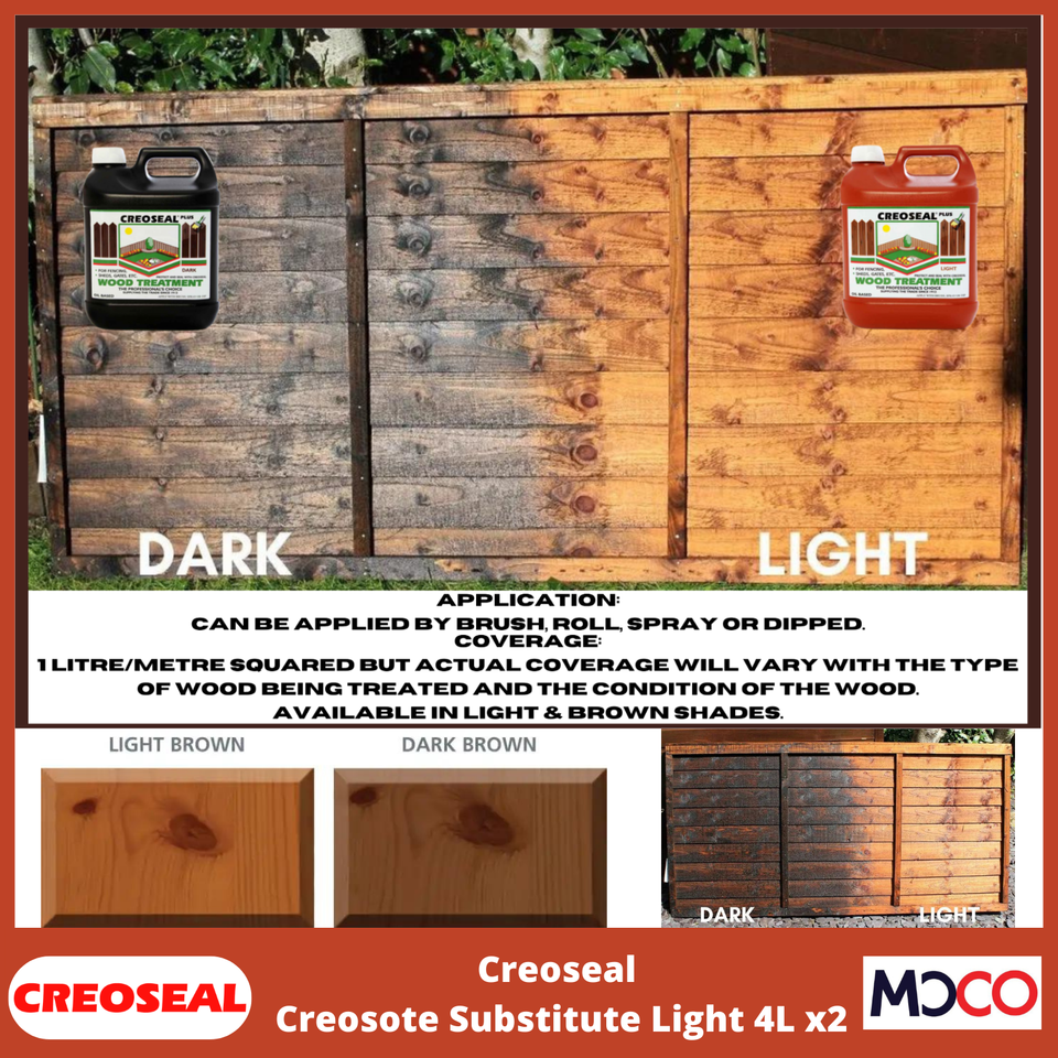 Creoseal Light Brown Oil Based Fence Timber Paint Creocote creosote Sub ...