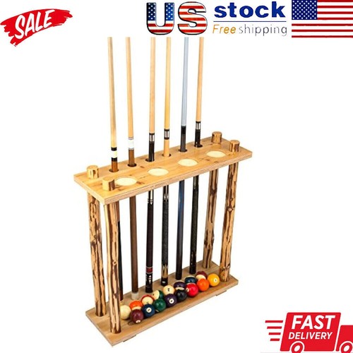 6 Billiard Cue Storage Rack W/ Drink Holders Bracket Shelf Scratch ...