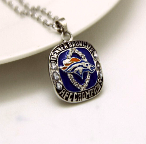 Necklace D. Broncos Football Super Bowl V-Neck Pendant Souvenir Gift ...