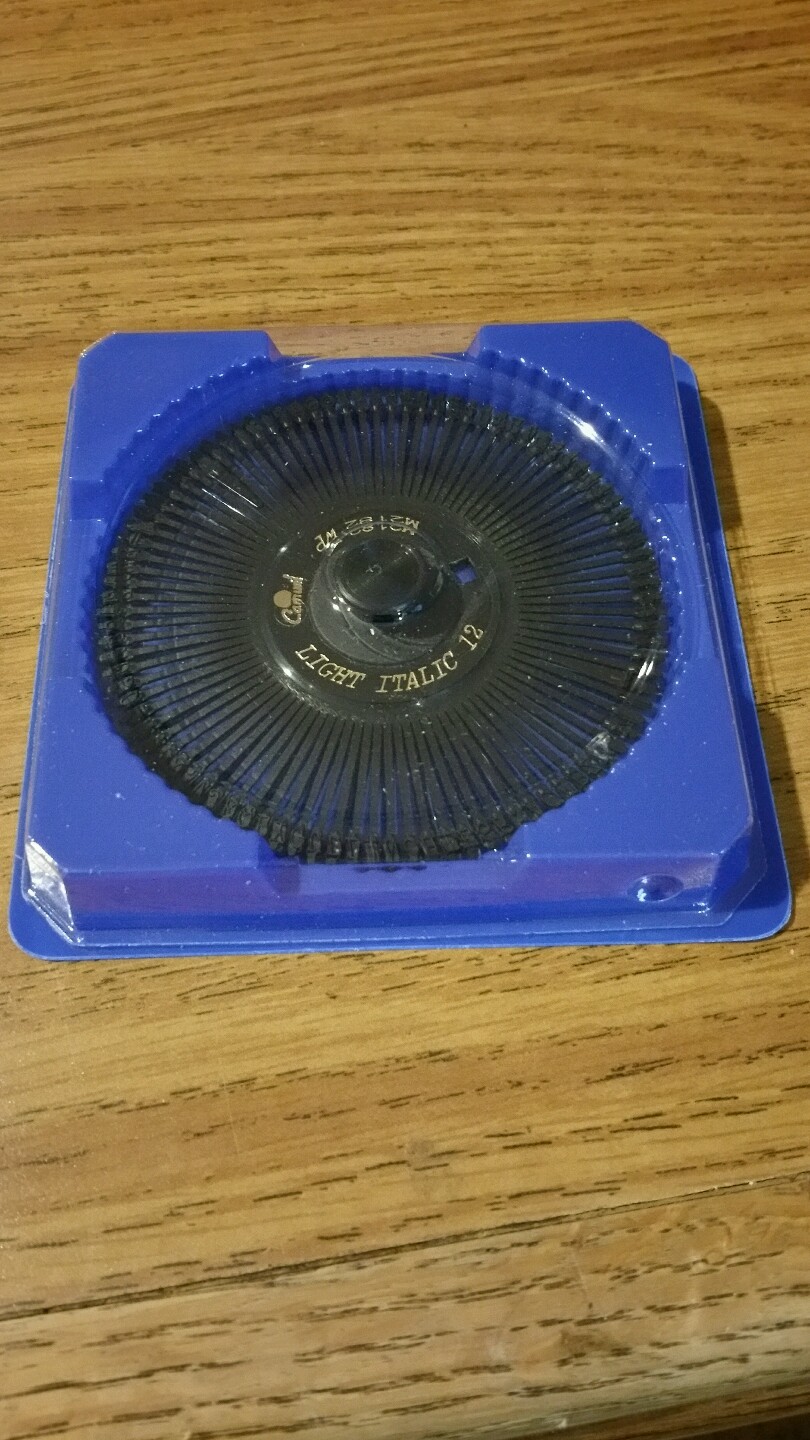 NOS Camwil brand daisy print wheel for Qume printers font Light Italic ...