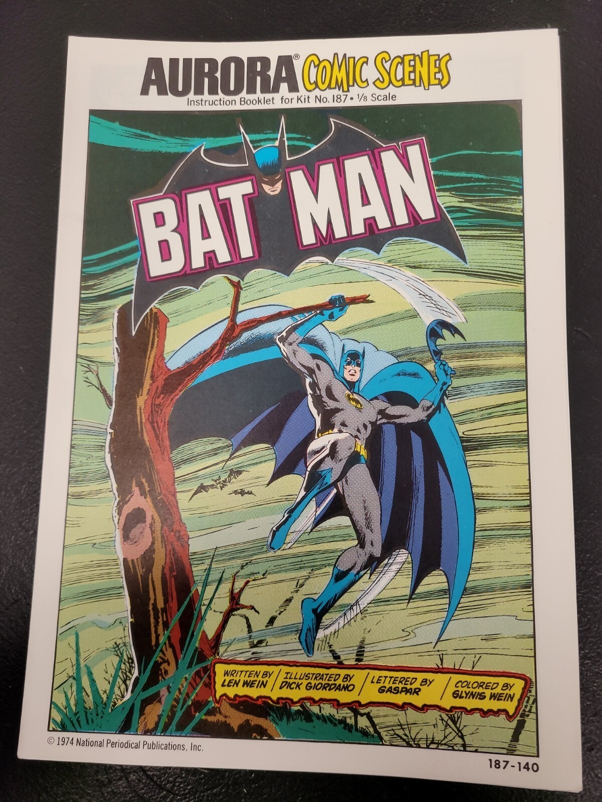 Aurora Comic Scenes Batman no. 187 1/8 scale 1974 | eBay