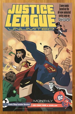 2004 DC Comics Justice League Unlimited Print Ad/Poster Cartoon Network ...