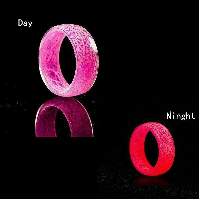 Luminous Glow Ring Glowing In The Dark Jewelry Rings For Women Men Glo ...