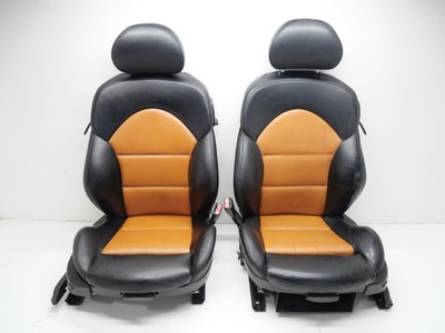 01-06 BMW M3 E46 Full Nappa Black Cinnamon 2 Tone Interior Seats Front ...