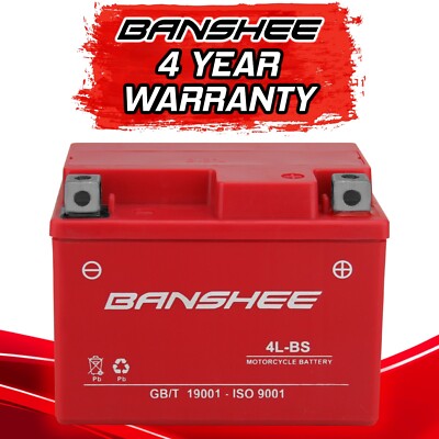 Banshee Power Sports Battery Replaces Yuasa YTX4L-BS Igel 4L-BS GTX4L ...