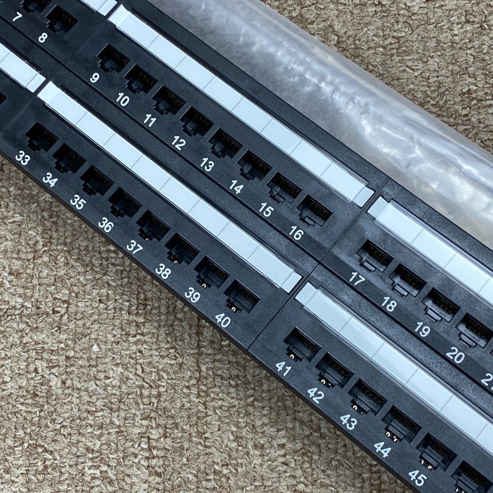 Tripp Lite 48-Port Cat6 Patch Panel 110 Punch Down RJ45 2U Rack Mount ...