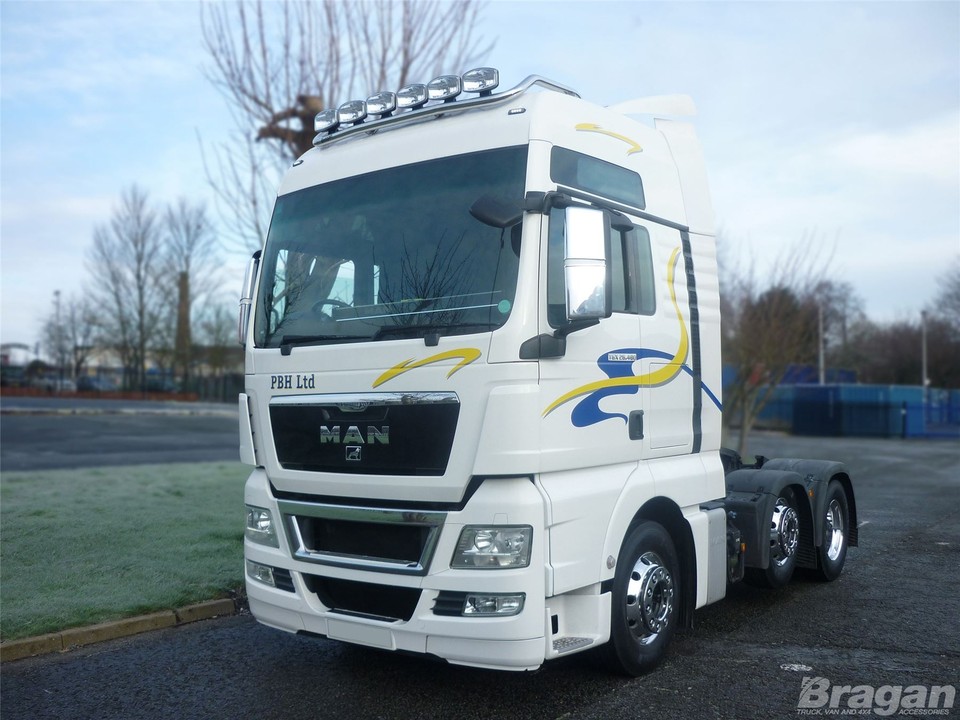 Roof Bar To Fit MAN TGA LX Stainless Steel Metal Trucks Front bar ...