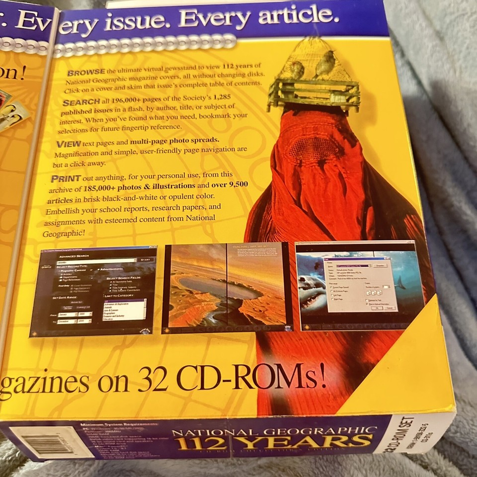 National Geographic Magazine 112 Years 32 CD-ROM Collector's Edition ...