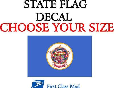 MINNESOTA STATE FLAG, STICKER, DECAL, 5YR VINYL State Flag of Minnesota ...