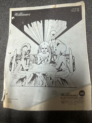 Williams ALIEN POKER Pinball Machine Manual - good used original | eBay
